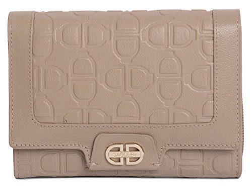 SADDLER Womens Medium Leather Credit Card Coin Purse Wallet with Zip |Gift Boxed - Putty Grey