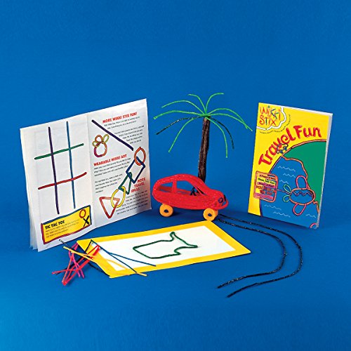 Wikki Stix Travel Fun Pak, 24 and 8-Page idea Booklet and playboard, Made in The USA!