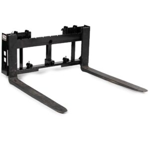 titan attachments 45" skid steer pallet fork frame attachment, 48" fork blades, rate 4,000 lb, quick tach tractor