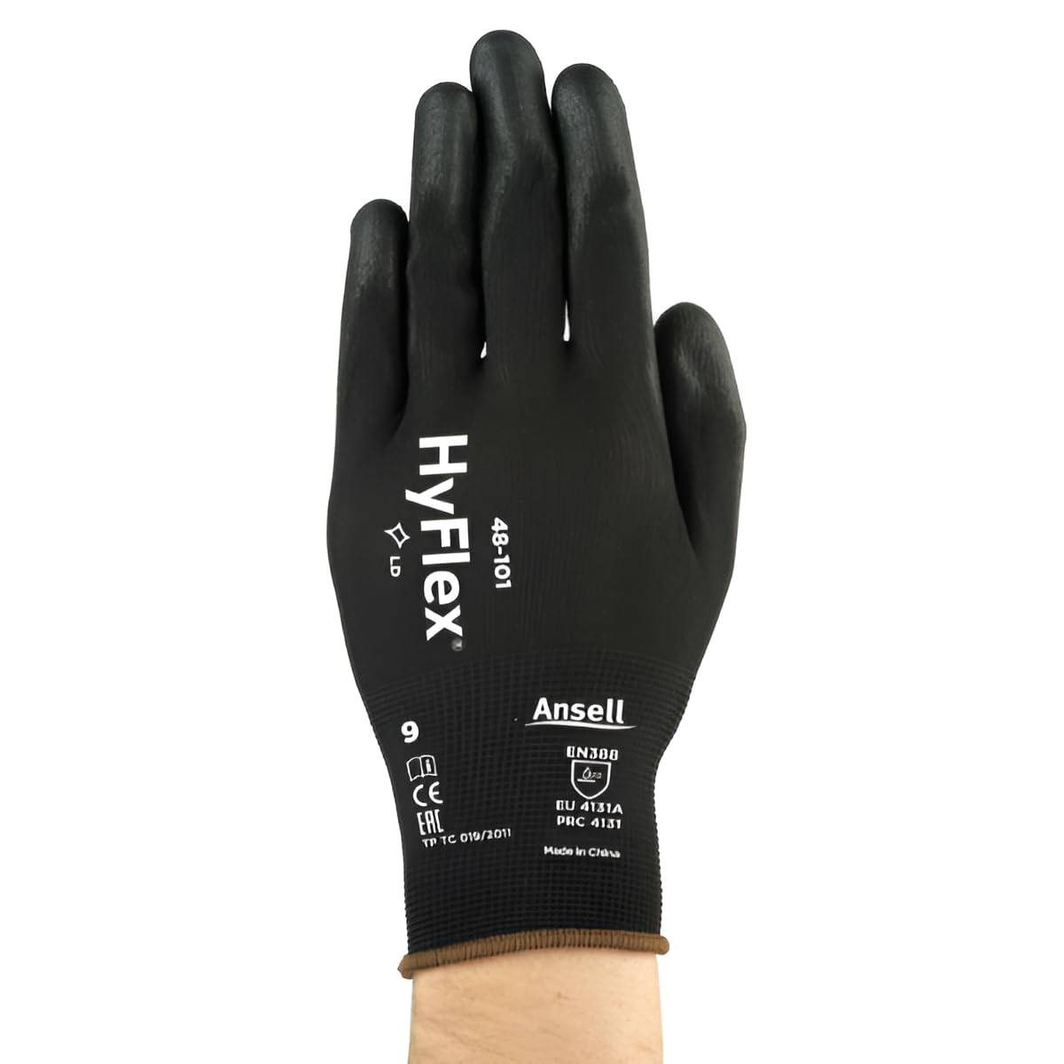 Ansell 48-101-10 Sensilite Gloves, Size 10, Black, Pack of 12