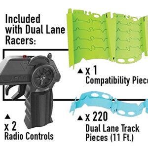 Mindscope Twister Tracks Radio Control Dual Lane Police Chase Glow in The Dark Track Set with 2 Cars and 2 Radio Controls RC