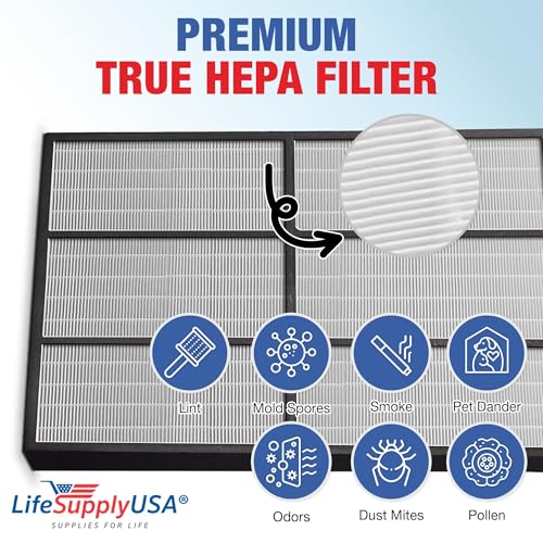 LifeSupplyUSA Filter Replacement Compatible with Hunter 30940 30210 30214 30215 30216 30225 30260 30398 30400 30401