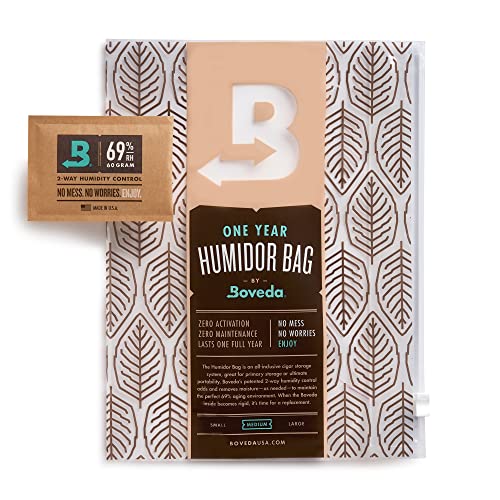 Boveda Portable Travel 2-Way Humidity Resealable Bag – Waterproof & Dustproof - Preloaded with 69% RH Pack - Patented Technology – Medium Storage For 15 Items – 1 Count