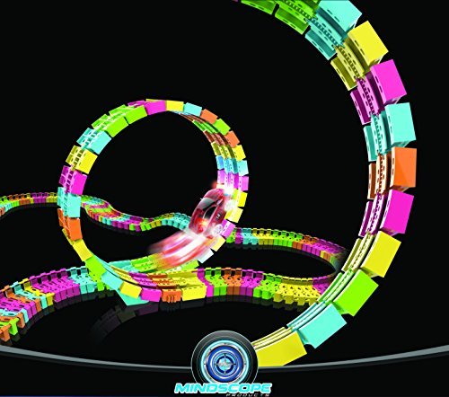 Mindscope Twister Tracks Trax 360 Loop 13' (feet) of Neon Glow in The Dark Track with One LED Light-Up Race Series Car