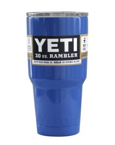 yeti rambler, stainless steel, powder-coated, custom colors, royal blue, 30 oz.