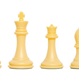 The House of Staunton - Fischer Plastic Chess Set - Pieces Only - 4.0" King (Black & Natural)