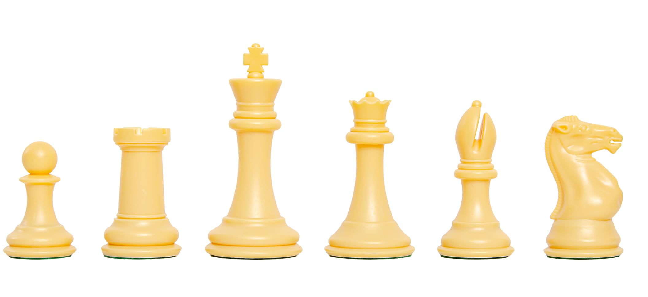 The House of Staunton - Fischer Plastic Chess Set - Pieces Only - 4.0" King (Black & Natural)