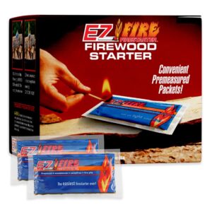 naturally occurring, reliable, all purpose, easy-to-use fire starter for wood stoves, fireplaces, campfires, and bonfire – waterproof, windproof, safe, clean, odorless | 100 pack