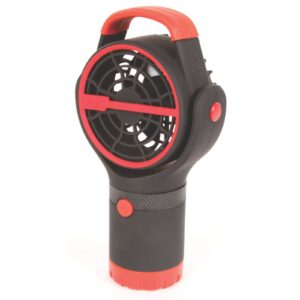 coleman zephyr cup holder fan with battery lock