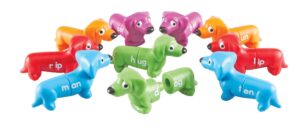 learning resources snap-n-learn rhyming pups toy, fine motor toys, develops color recognition skills, 20 pieces, ages 3+