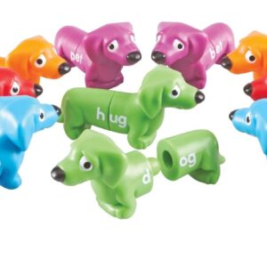 Learning Resources Snap-N-Learn Rhyming Pups Toy, Fine Motor Toys, Develops Color Recognition Skills, 20 Pieces, Ages 3+