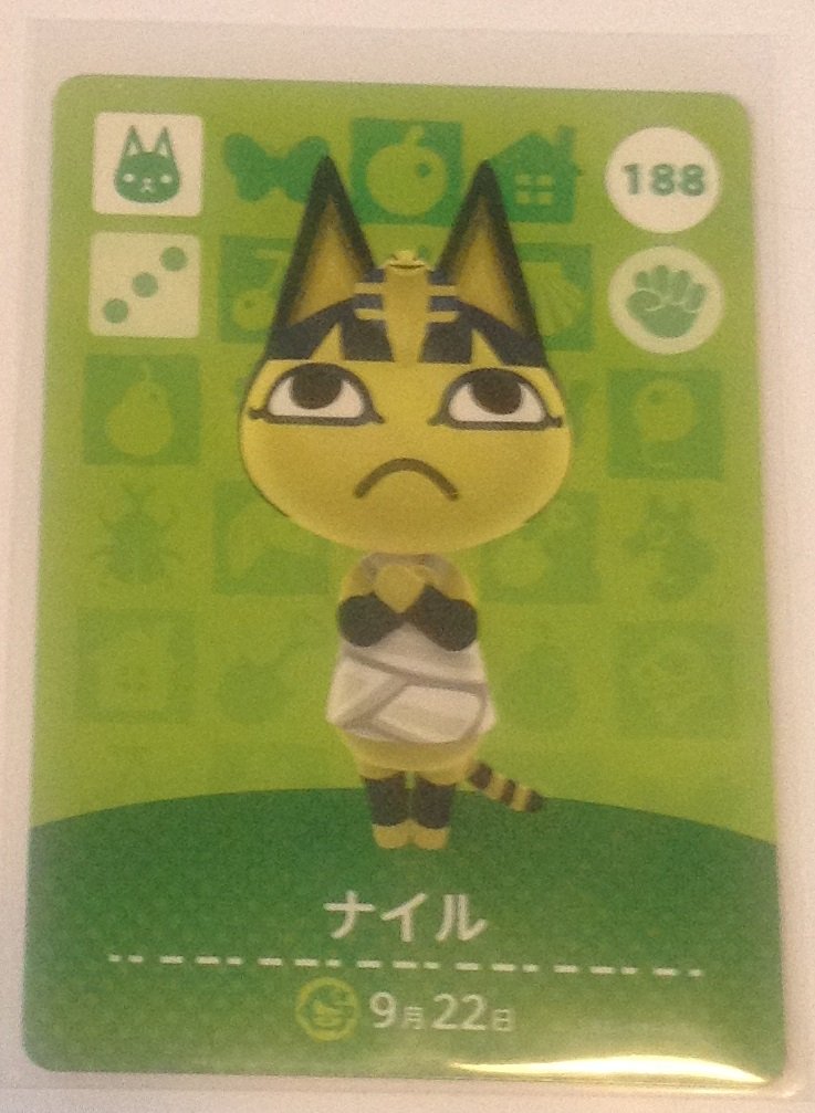 Nintendo Animal Crossing Happy Home Designer Amiibo Card Ankha 188/200 Japan Version