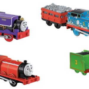 Thomas & Friends Motorized Toy Trains Really Useful Engine Pack, Set of 4 Character Vehicles for Preschool Pretend Play Kids Ages 3+ Years