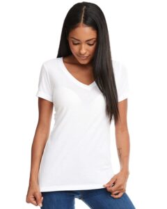 next level ladies' ideal v 2xl white