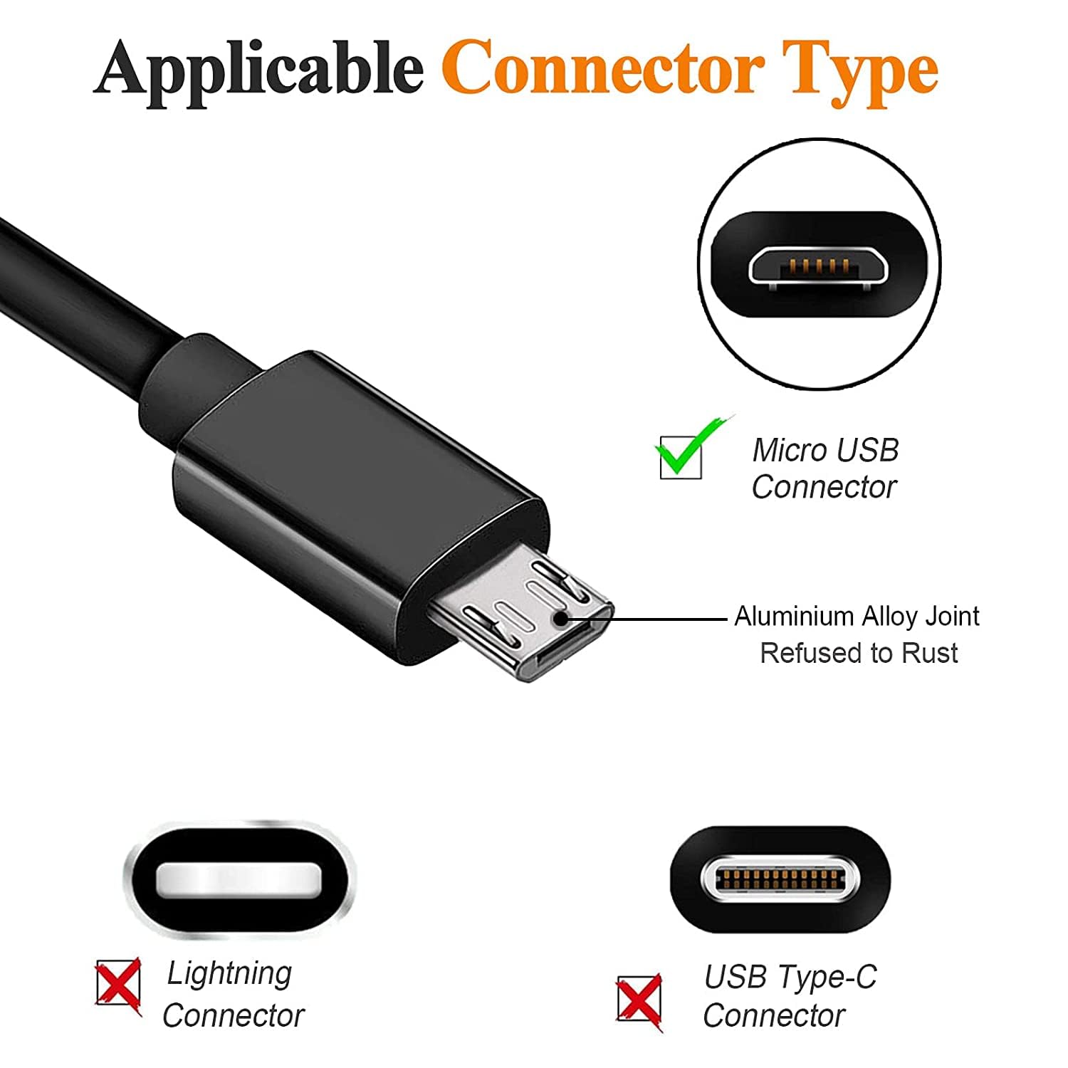 Master Cables 2 x Replacement PS4 Controller Cable - Nickel Plated Extra Long 6.5 Foot USB Charger Pack of 2