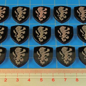 LITKO Thrones Tokens | Compatible with A Game of Thrones | Stark | Baratheon | Targaryen | Tyrell | Greyjoy | Night's Watch | Martell | (Translucent Red-Lannister)