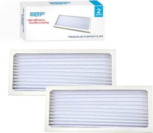 hqrp 2-pack filter compatible with hamilton beach 04383 04384 04385 04386 trueair compact pet, 990051000 replacement