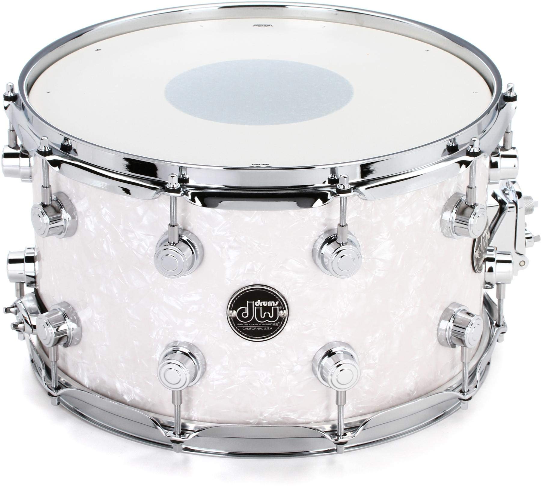 DW Performance Series Snare Drum - 8 Inches X 14 Inches White Marine Finish Ply