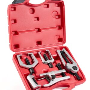 OMT 5-in-1 Ball Joint Separator, Pitman Arm Puller, Tie Rod End Tool Set for Front End Service, Splitter Removal Kit (RD06)