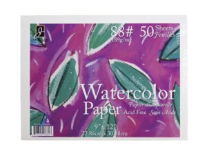 jack richeson 50 pack 9" x 12" 88# watercolor paper