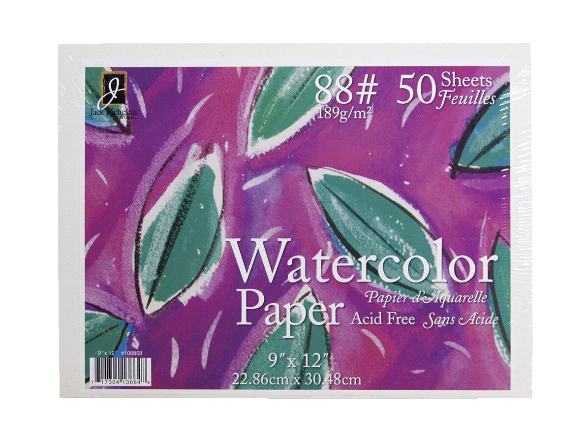 Jack Richeson 50 Pack 9" X 12" 88# Watercolor Paper