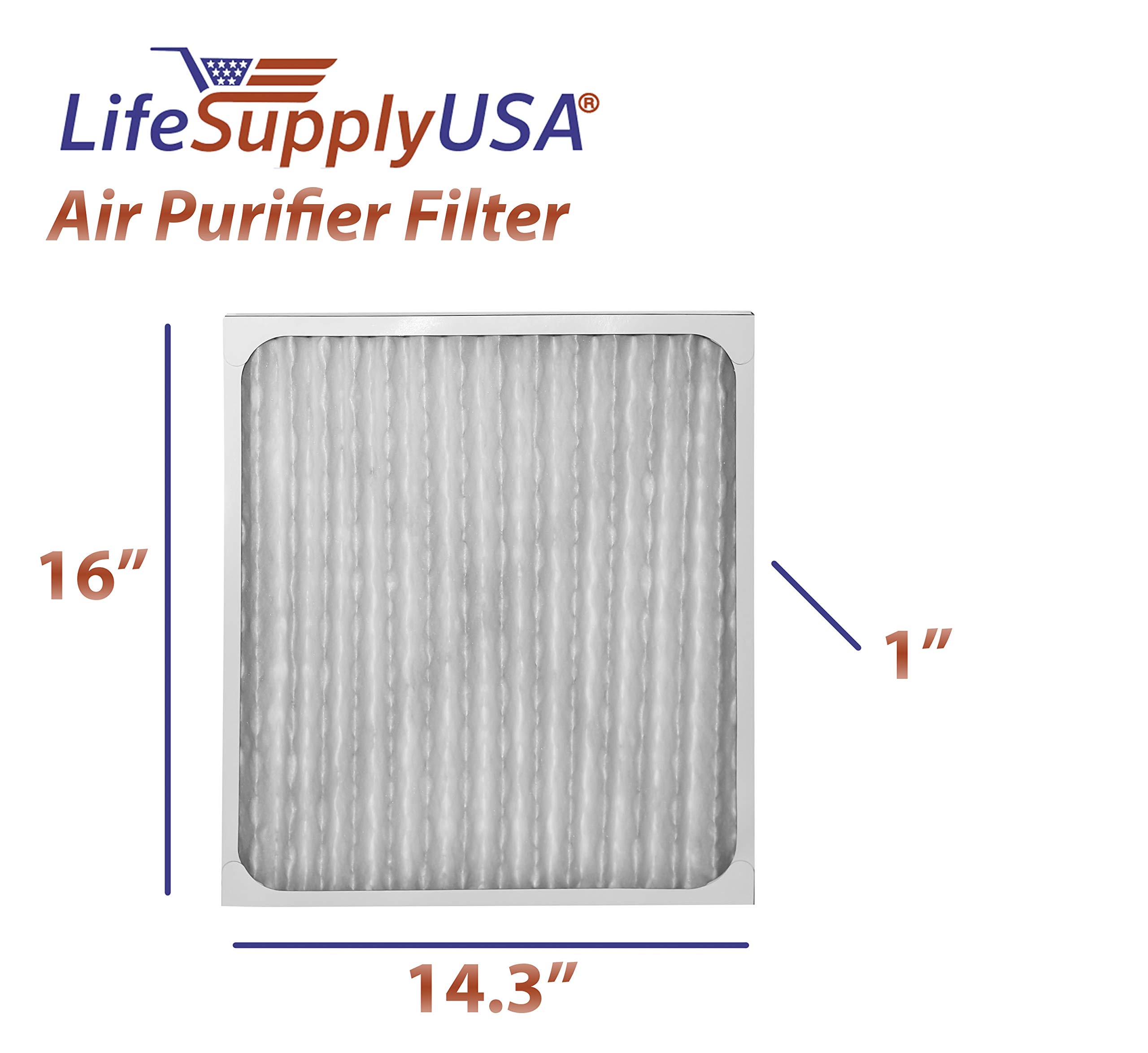 LifeSupplyUSA Air Purifier Filter Replacement 30931 Compatible with Hunter Models 30212, 30213, 30240, 30241, 30251, 30378, 30379, 30381 & 30382