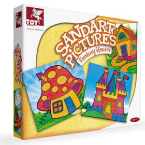 toykraft: sand art kit house, sand art games, art kit for kids, games for kids ages 7-12, gift for girls boys ages 7-12, fantasy homes