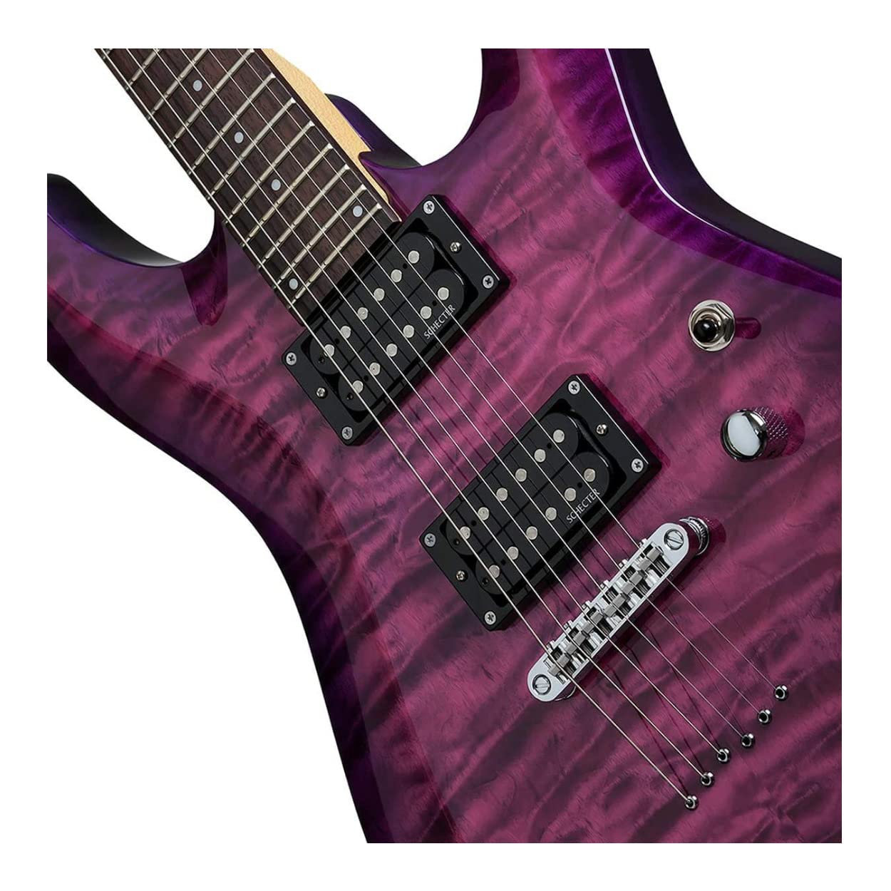 Schecter C-6 Plus 6-String Electric Guitar (Right-Hand, Electric Magenta)