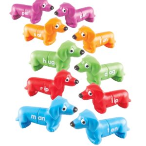 Learning Resources Snap-N-Learn Rhyming Pups Toy, Fine Motor Toys, Develops Color Recognition Skills, 20 Pieces, Ages 3+