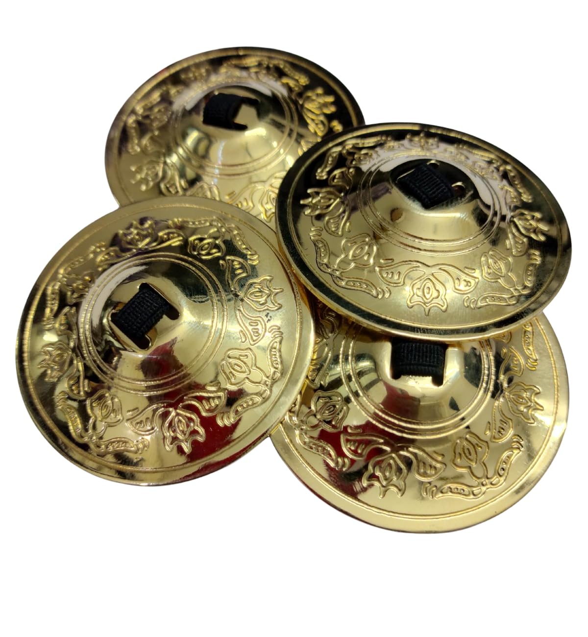 Belly Dancing Finger Zills Finger Cymbals 2 Pairs / 4 Pcs Golden