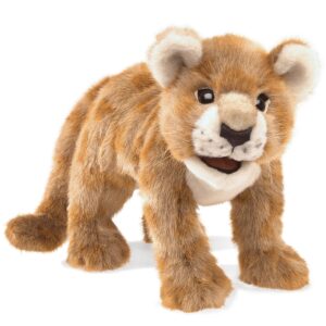 folkmanis african lion cub hand puppet plush