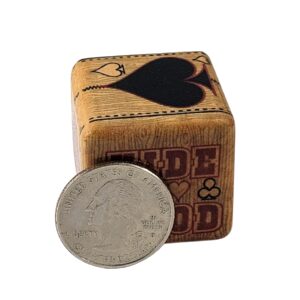 Newt's Playing Cards HideWood Design Suited Trump Marker/Indicator/Cube - 1-1/4" Stylish Block That Helps Card Players Know What is Trump (Classic)