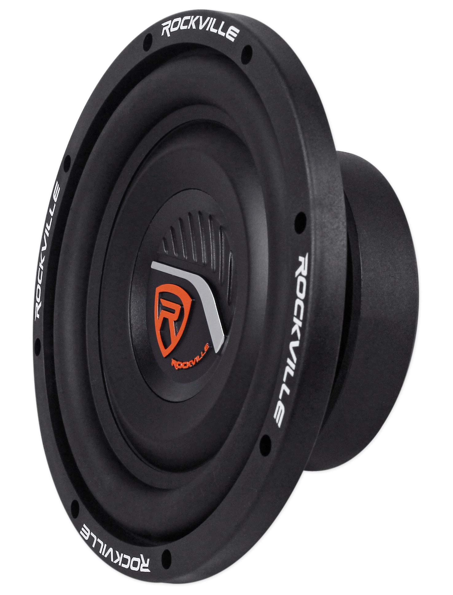 Rockville W8T4-S4 8" Shallow Mount 1000w Peak Car Subwoofer 4-Ohm Sub 250w RMS CEA Rated