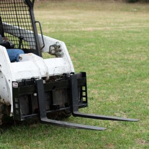 Titan Attachments 45" Skid Steer Pallet Fork Frame Attachment, 48" Fork Blades, Rate 4,000 LB, Quick Tach Tractor