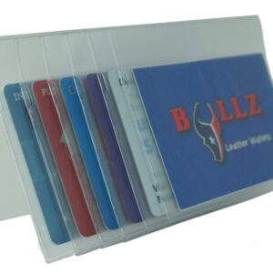 Bullz Heavy Duty Vinyl Plastic Secretary Inserts for Long Wallets- 6 Pages