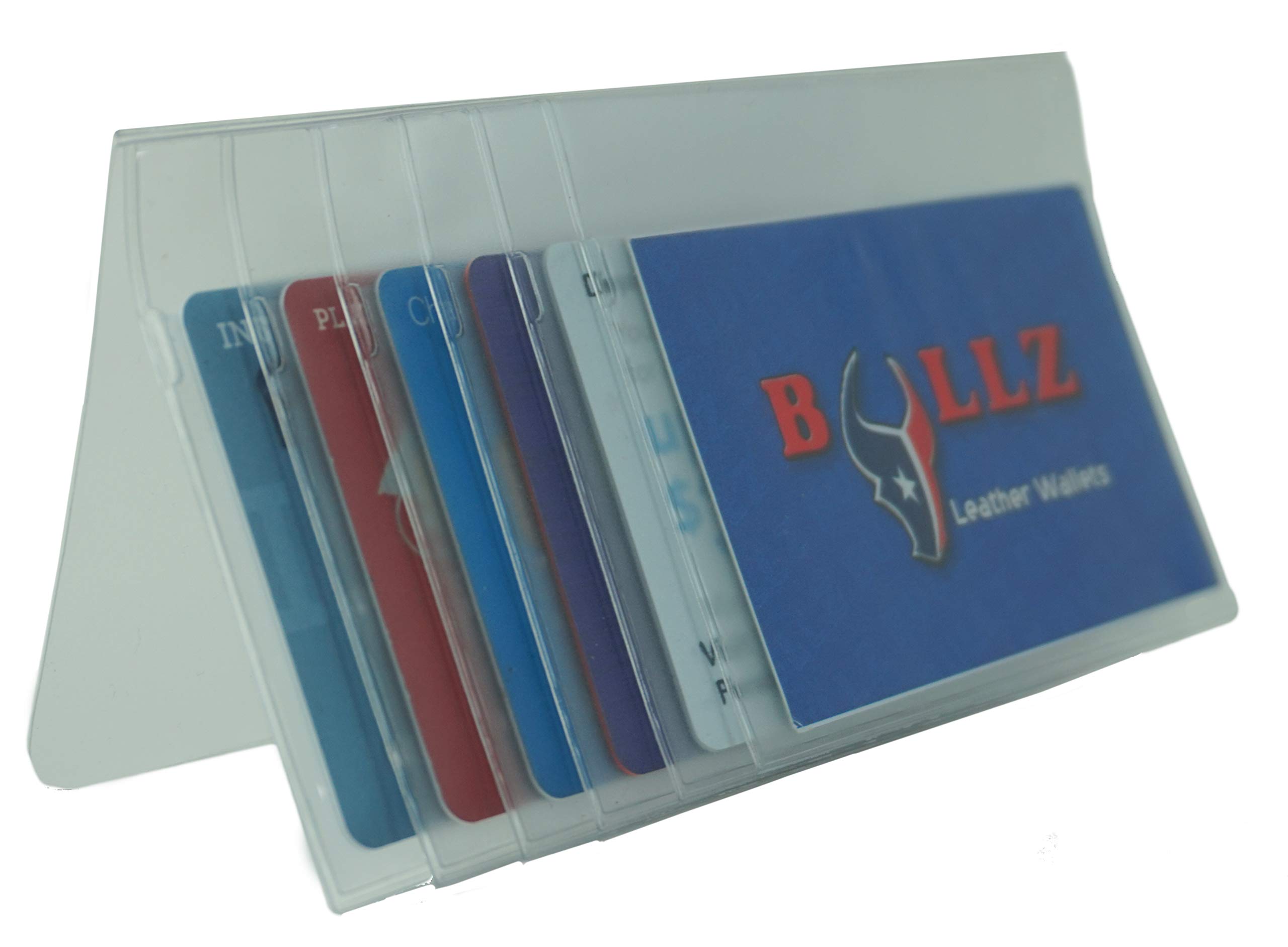 Bullz Heavy Duty Vinyl Plastic Secretary Inserts for Long Wallets- 6 Pages