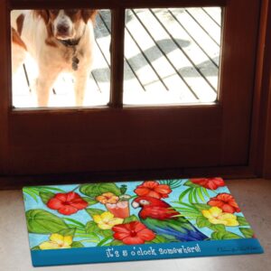 Toland Home Garden 800257 It's Five Summer Door Mat 18x30 Inch Flower Outdoor Doormat for Entryway Indoor Entrance