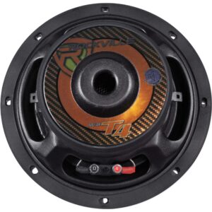 Rockville W8T4-S4 8" Shallow Mount 1000w Peak Car Subwoofer 4-Ohm Sub 250w RMS CEA Rated