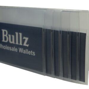 Bullz Heavy Duty Vinyl Plastic Secretary Inserts for Long Wallets- 6 Pages