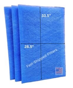 fast-shipped-filters 3 pack 30x36 replacement filter pads compatible with dynamic air cleaner 30x36 refill blue