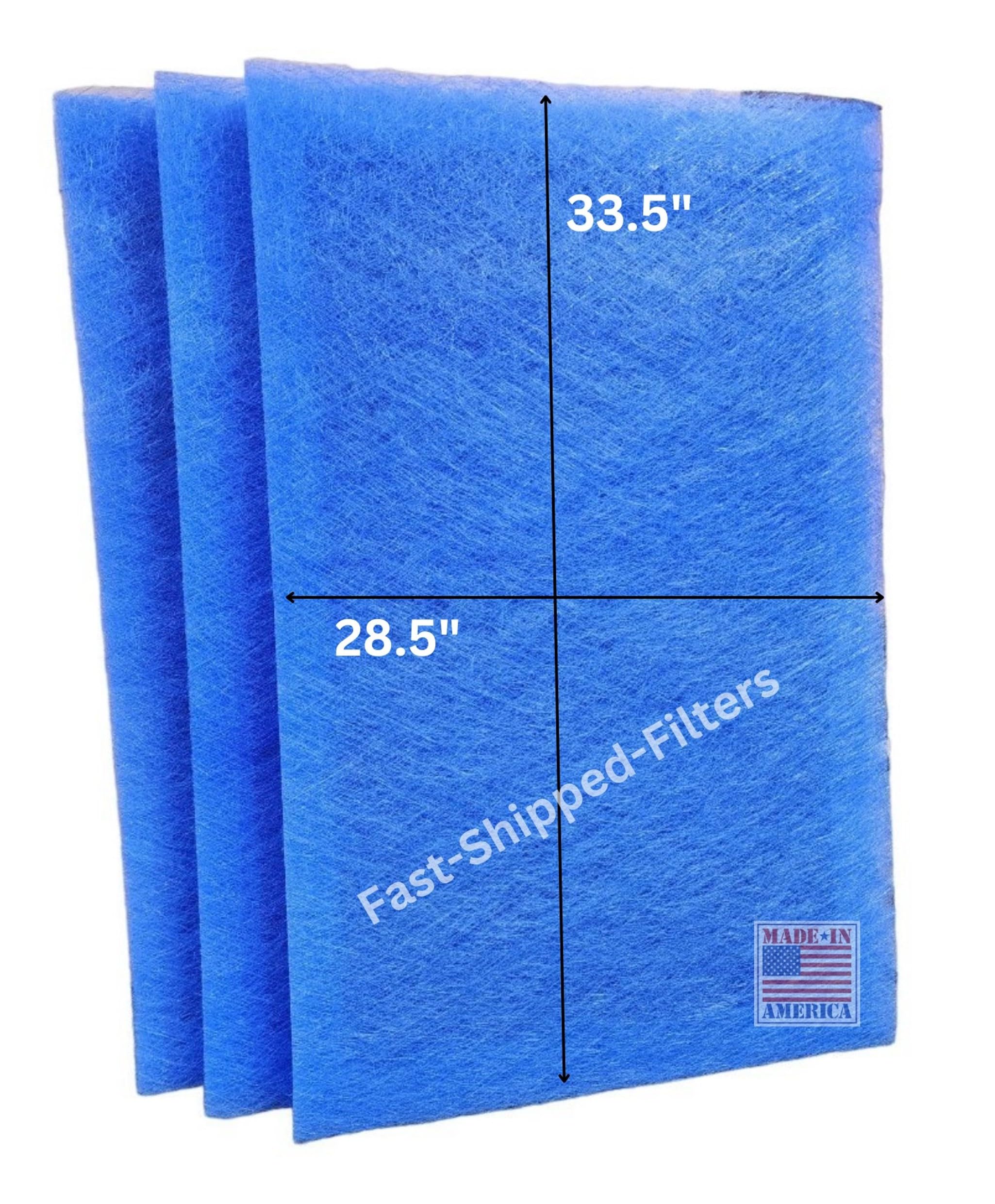 Fast-Shipped-Filters 3 Pack 30x36 Replacement Filter Pads Compatible with Dynamic Air Cleaner 30x36 Refill Blue