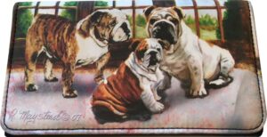 bulldog dog wallet designed by ruth maystead (4 1/4" x 7 1/4")