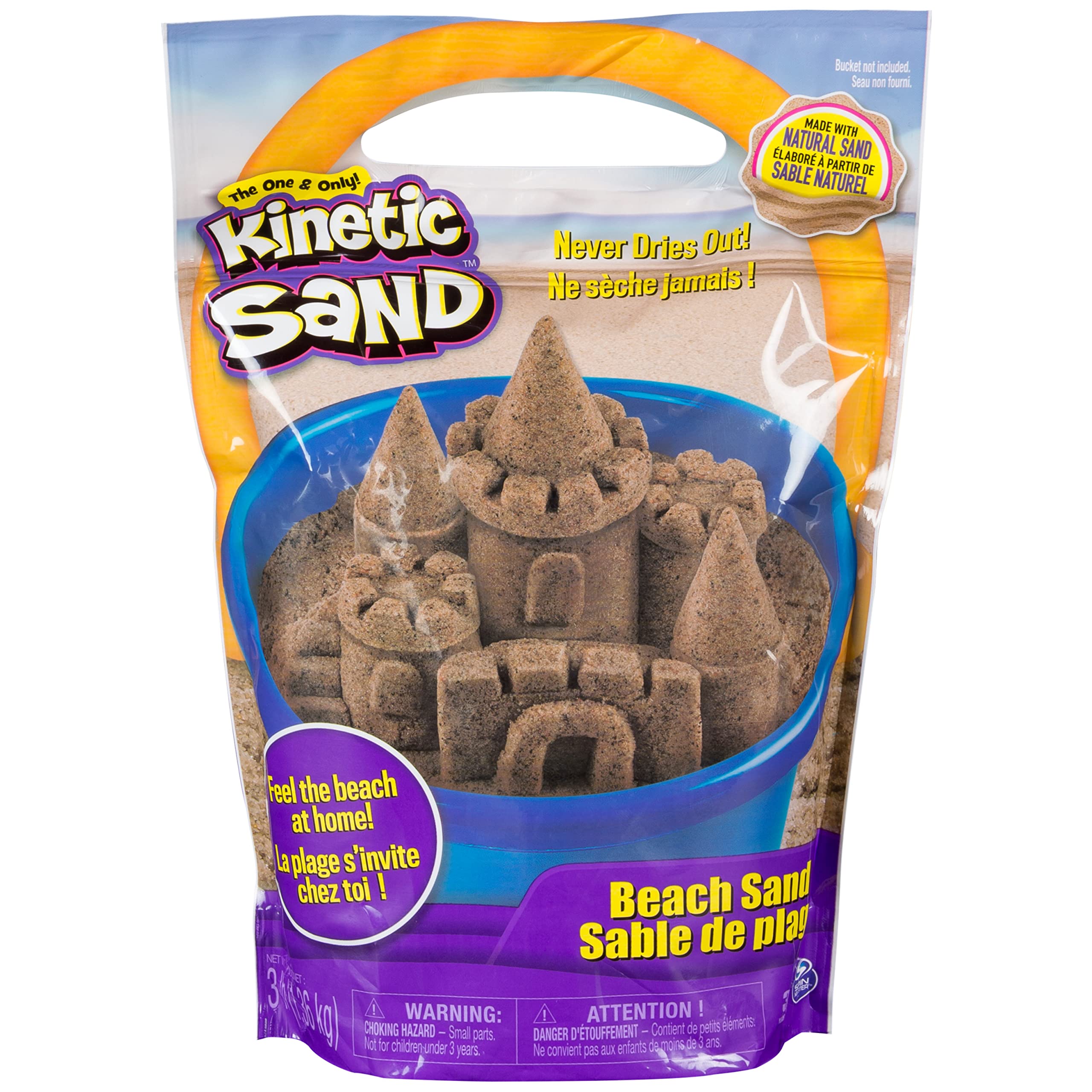 Kinetic Sand, 3 Lbs Beach Sand for Ages 3 and Up