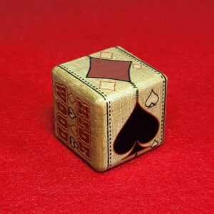 Newt's Playing Cards HideWood Design Suited Trump Marker/Indicator/Cube - 1-1/4" Stylish Block That Helps Card Players Know What is Trump (Classic)