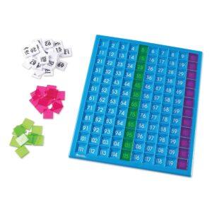 learning resources 120 number board -181 pieces, ages 6+ learning math games for kids, educational and fun games for kids