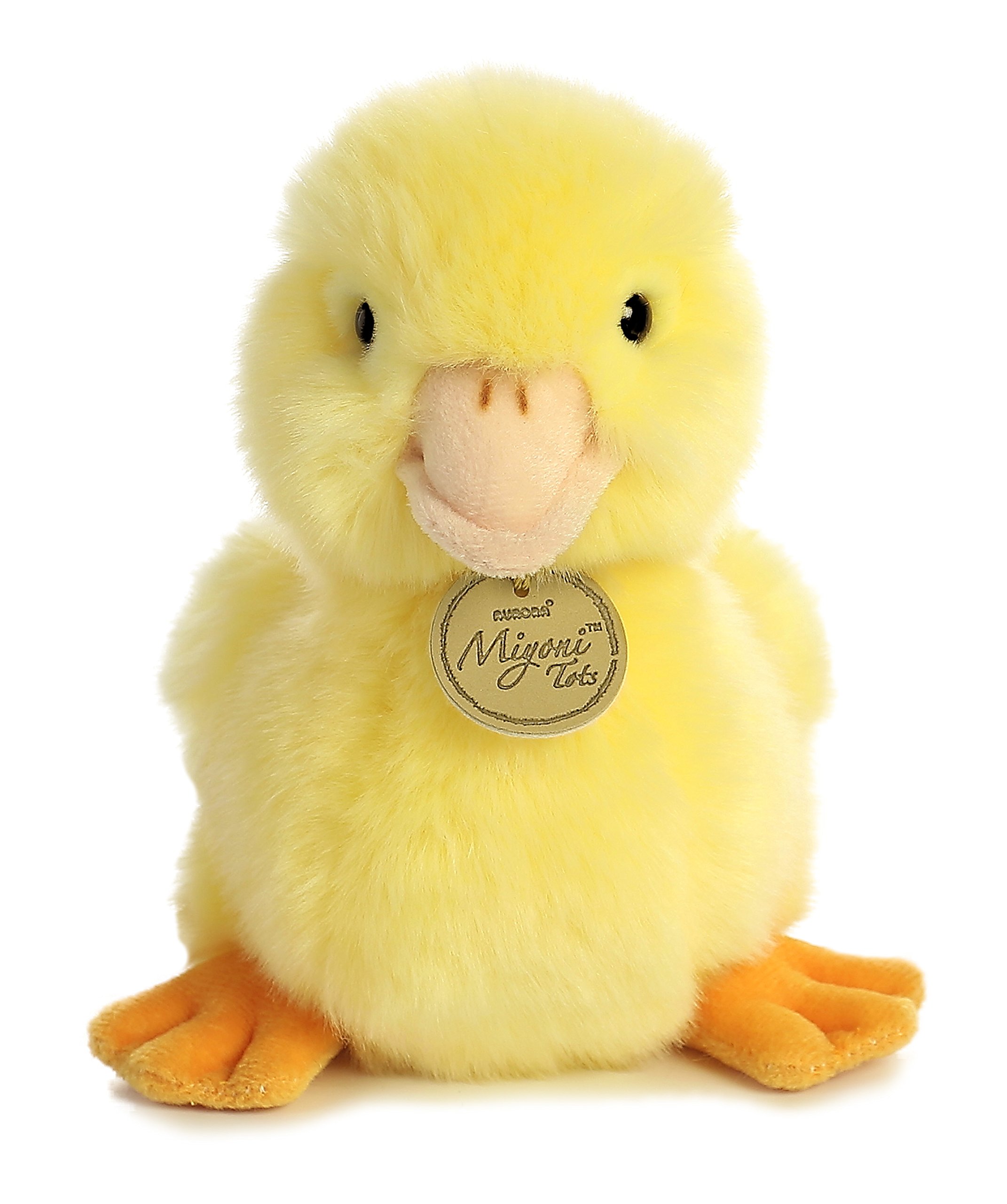 Aurora® Adorable Miyoni® Tots Duckling Stuffed Animal - Lifelike Detail - Cherished Companionship - Yellow 7.5 Inches