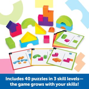 Learning Resources Mental Blox 360 Degree 3-D Building Game - 55 Pieces, Ages 5+ Educational Board Games, Mental Puzzles for Kids, Brain Teaser Games