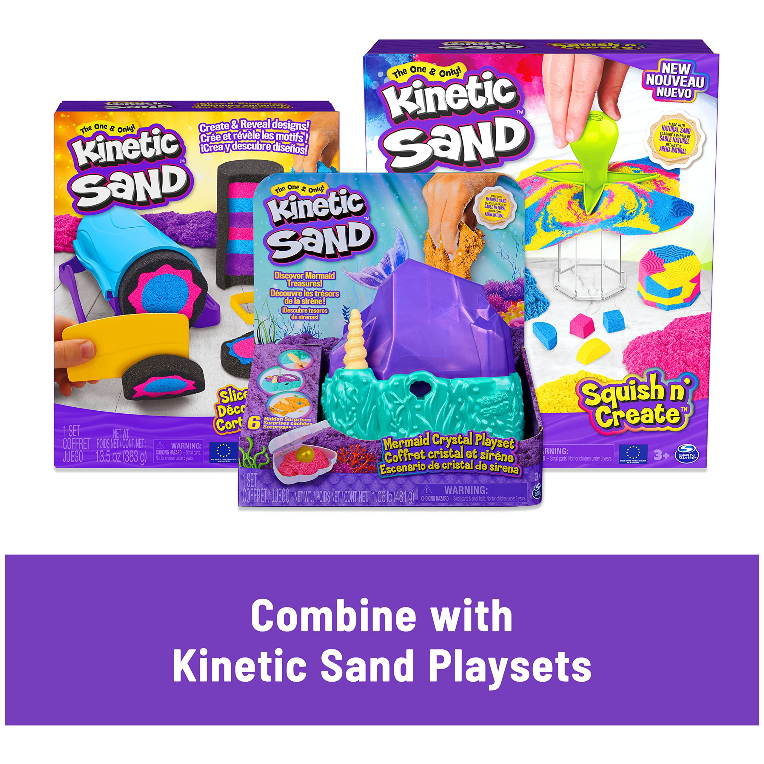 Kinetic Sand, 3 Lbs Beach Sand for Ages 3 and Up