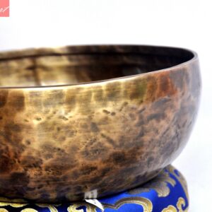 Throat Chakra and Zeal Chakras Note Antique Hand Hammered Tibetan Meditation Singing Bowl 9 Inches-Yoga Old Bowl by Sinigng bowl house