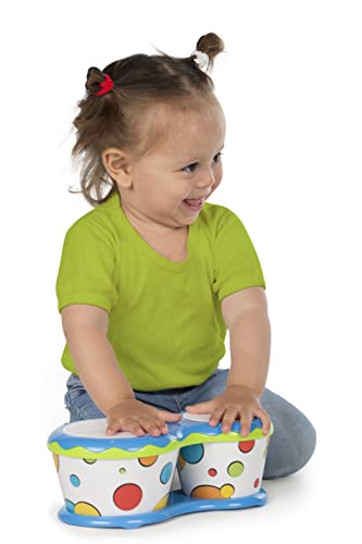 Edushape Baby Bongo Set (Color may vary) , 10x5.75x3.75 Inch (Pack of 1)